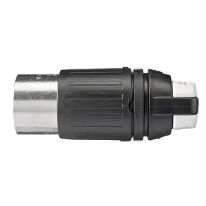 Locking Devices, Locking Devices, Industrial, Male Plug, 50A 250V DC/600V AC, 3-Pole 4-Wire Grounding, Non-NEMA, Screw Terminal, Black and White for sale