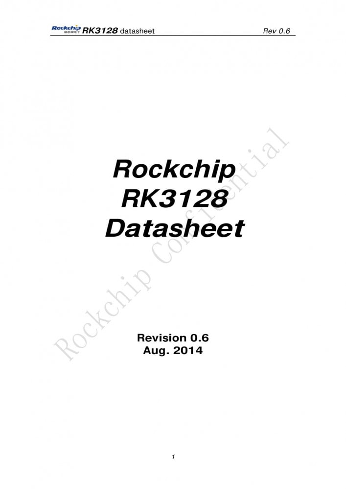 RK3128 document page 1