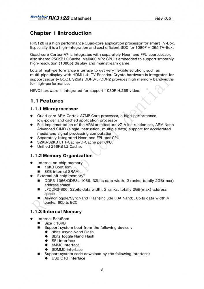 RK3128 document page 8