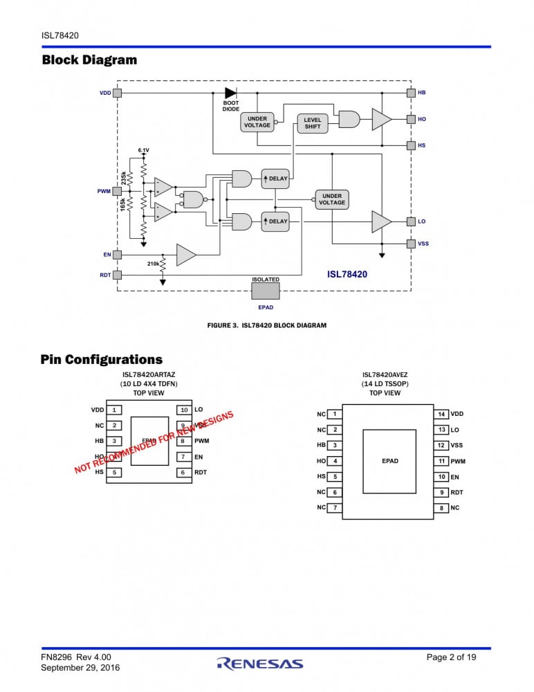ISL78420AVEZ datasheet page 2