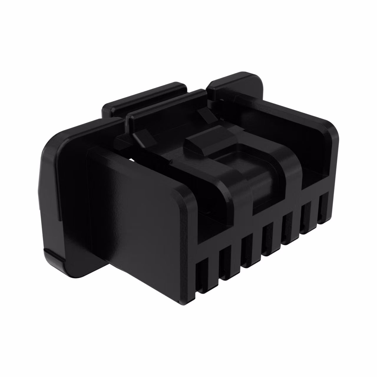 1.00mm Pitch, Rely-On Receptacle Crimp Housing, Single Row, Inner Positive Lock, 7 Circuits, Black for sale
