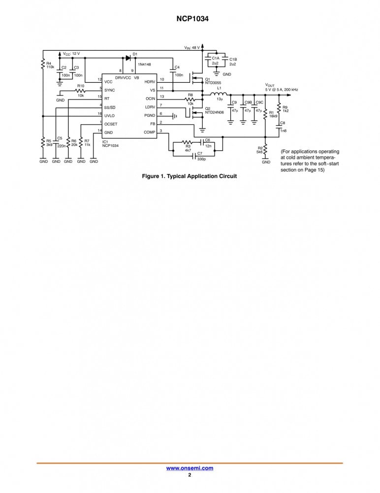NCP1034 datasheet page 2
