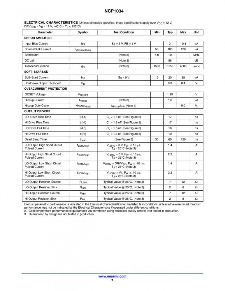 NCP1034 datasheet page 7