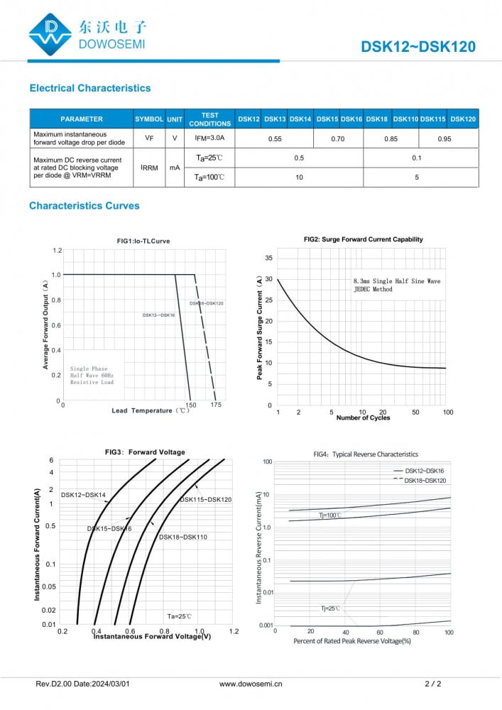 DOWO DSK14 datasheet page 2