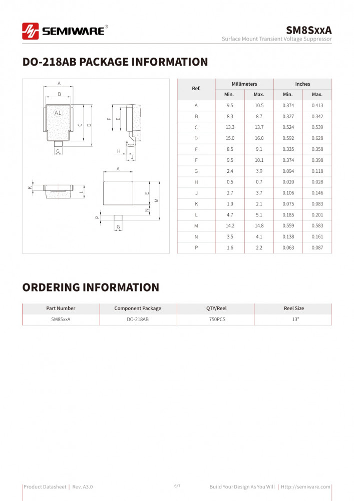 SEMIWARE SM8S36A datasheet page 6
