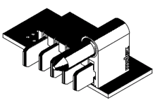 2.54mm, 5.50mm Pitch EXTreme Ten60Power Right-Angle Plug Assembly with Guide Pins, 8 DC Circuits, 32 Signal Circuits, 8 DC Power Circuits