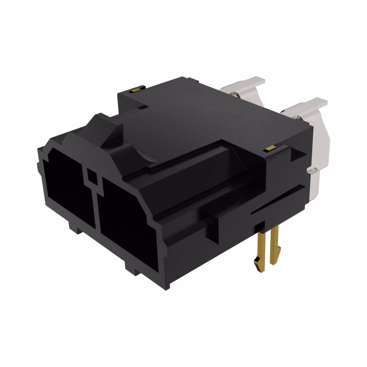 Mini-Fit Sr. Right-Angle Header, 10.00mm Pitch, Single Row, for 1.57mm PCB, 0.76µm Gold (Au) Plating, 2 Circuits, Tape and Reel for sale