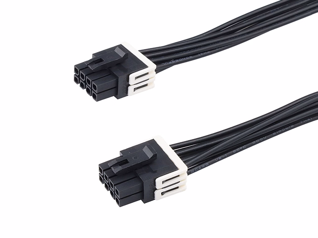 Micro-Fit+ Female-to-Micro-Fit+ Female Off-the-Shelf (OTS) Cable Assembly, Dual Row, 500.00mm Length, Tin (Sn) Plating, 20 AWG, 8 Circuits, Black for sale