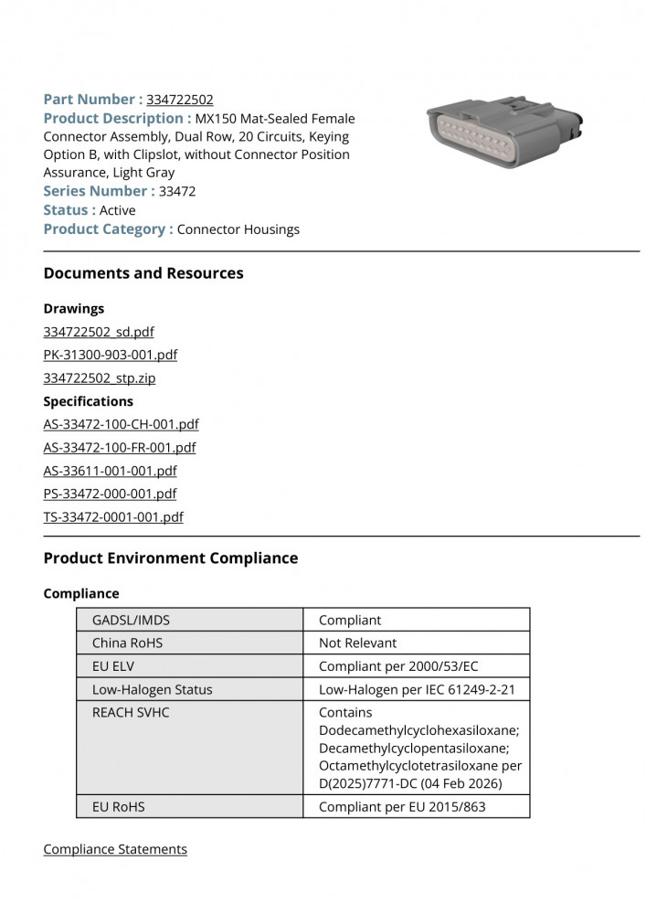 MOLEX 334722502 product document image 1