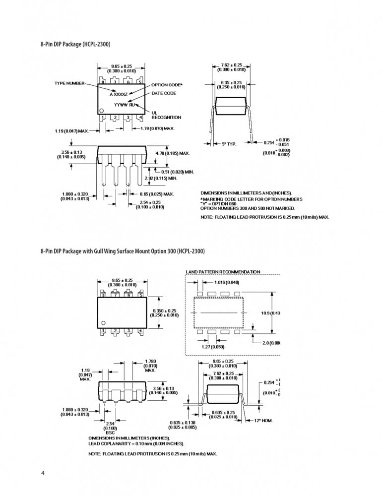 HCPL-0300-500E datasheet page 4