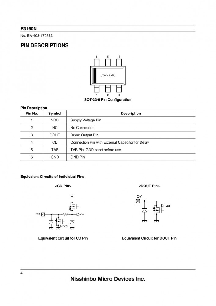 R3160N datasheet page 4