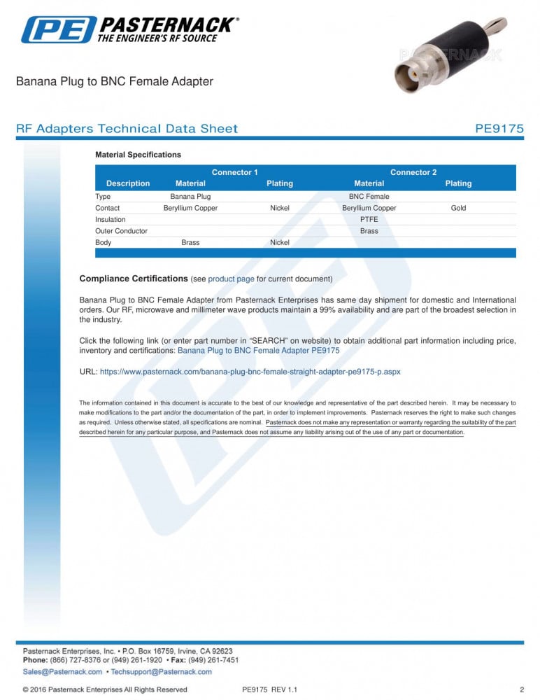 PE9175 technical document page 2