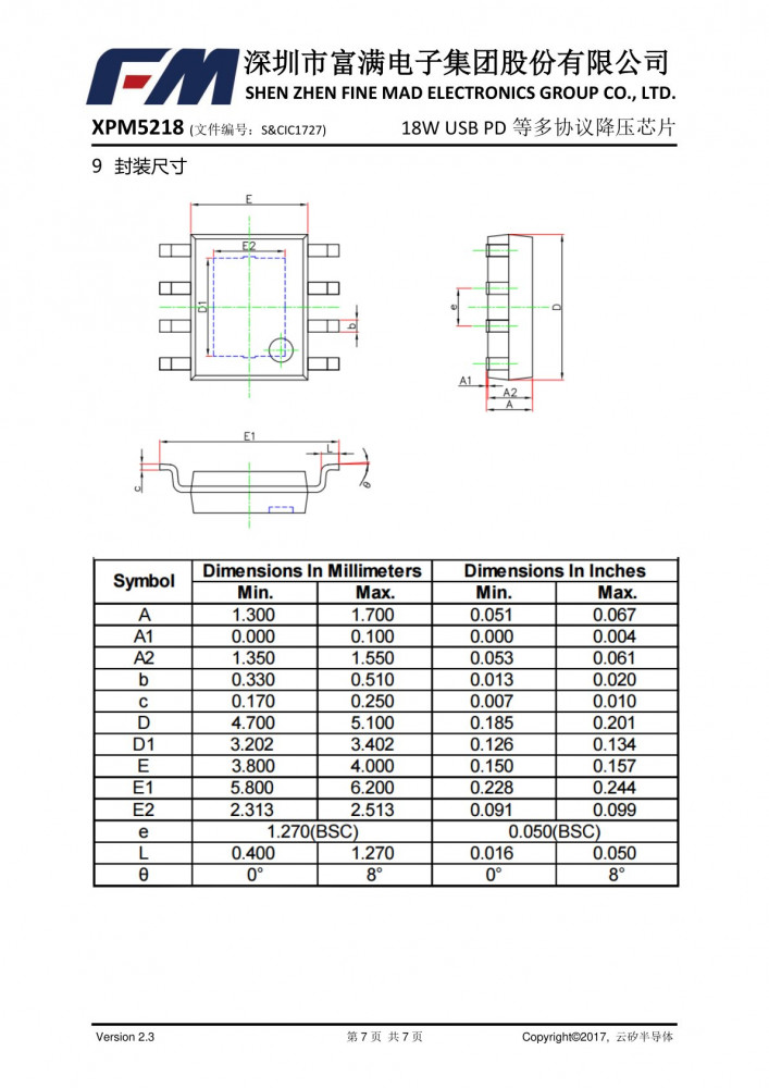 XPM5218B datasheet page 7
