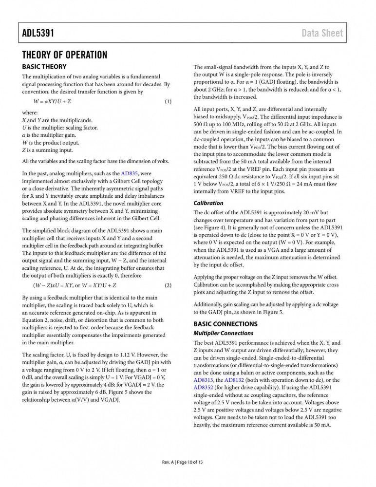 ADL5391 data sheet page 10
