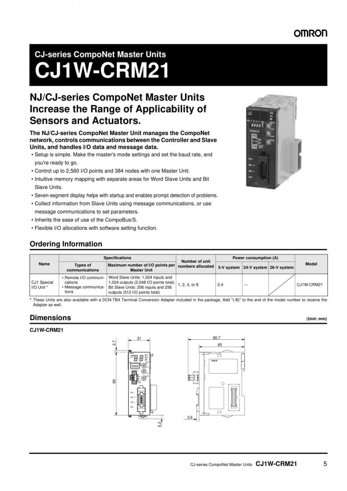 OMRON CompoNet document page 7