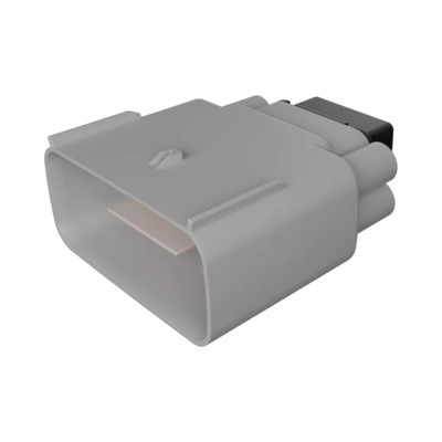 MX150 Hybrid Mat-Sealed Male Connector Assembly, Dual Row, 16 Circuits, Keying Option D, without Connector Position Assurance, Stone Gray for sale