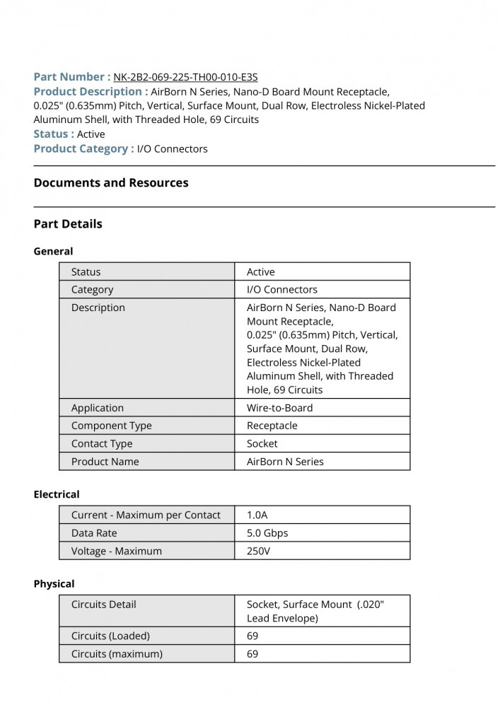 Product document page 1