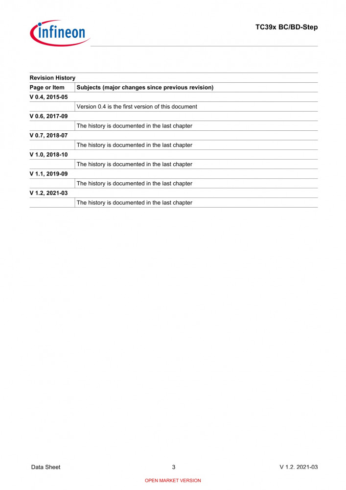 TC39x datasheet page 3