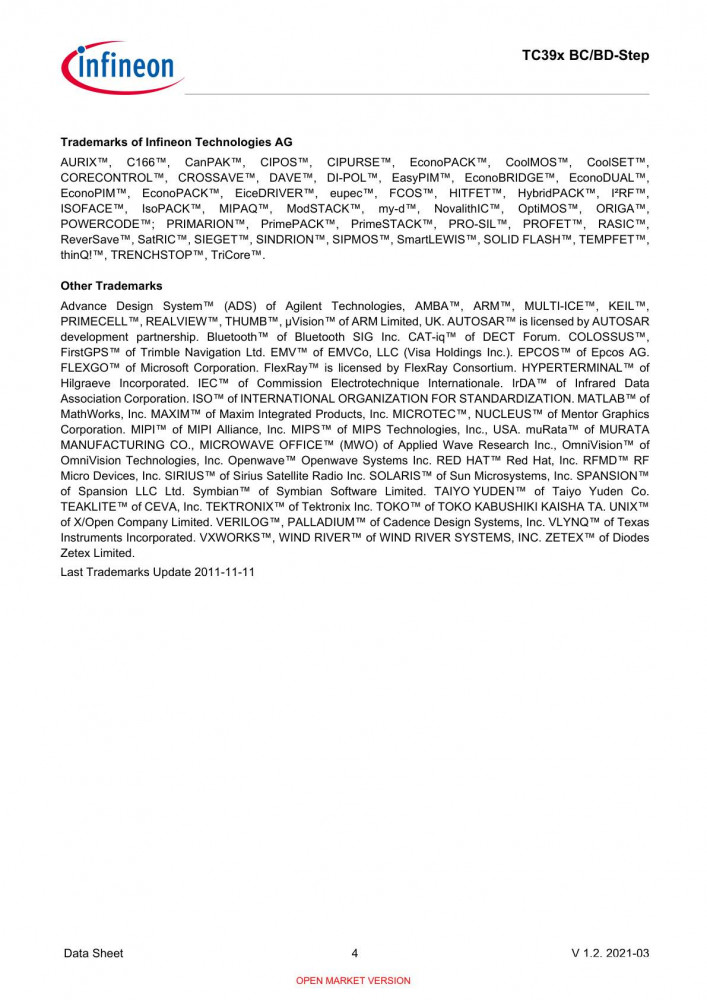 TC39x datasheet page 4