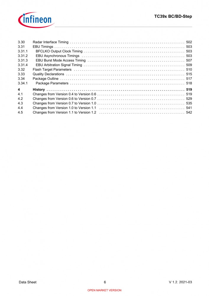 TC39x datasheet page 6