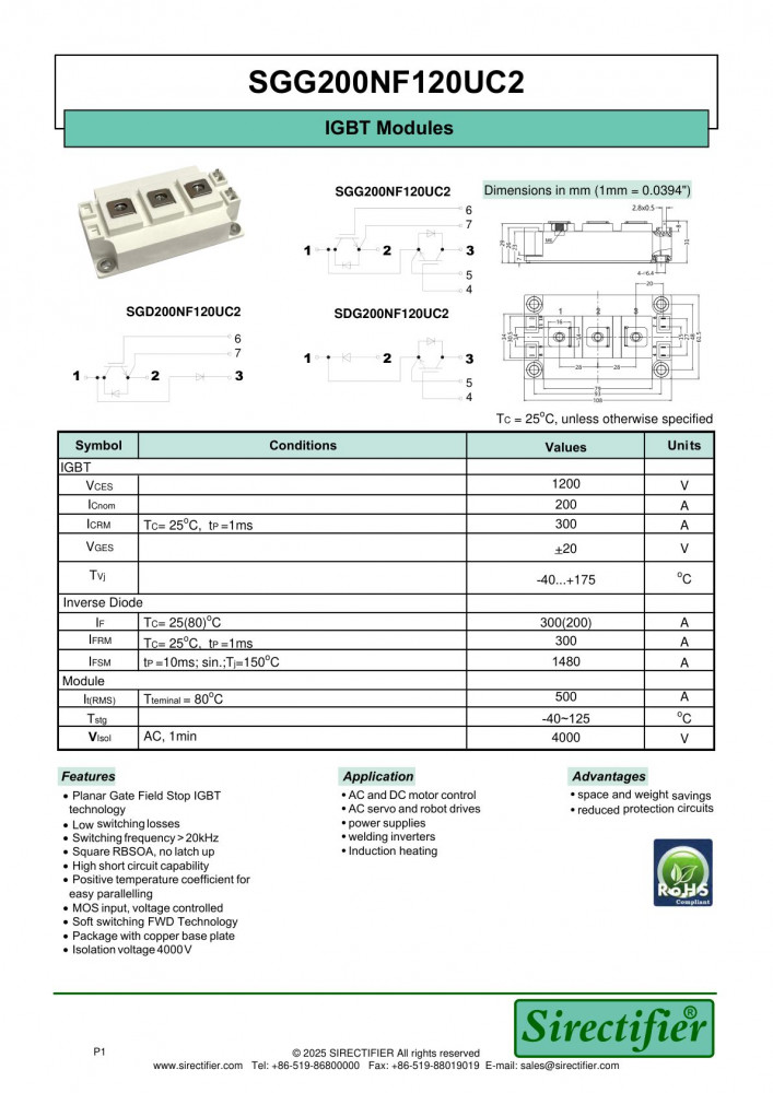 SGG200NF120UC2 datasheet page 1