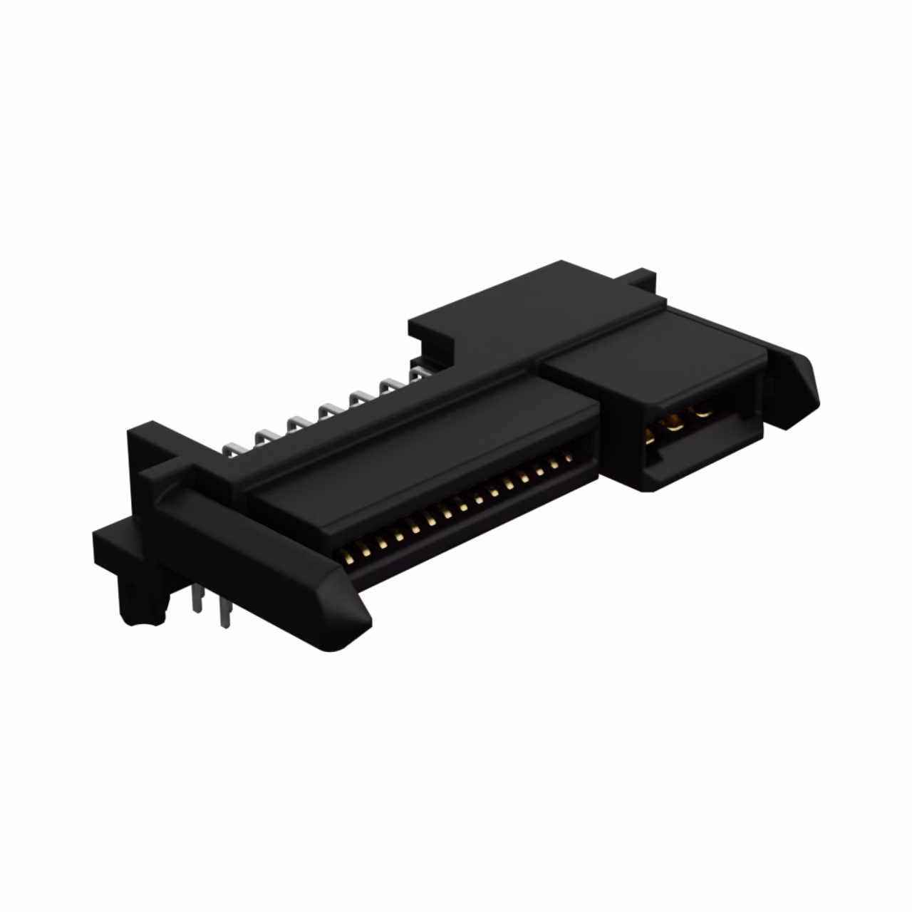 EXTreme LPHPower Receptacle Header, Right-Angle, 2 Power Contacts, 32 Signal Contacts, Select Gold (Au) Plating, for 3.18mm Thick PC Board, with Guide Posts and Press-fit Plastic Pegs for sale