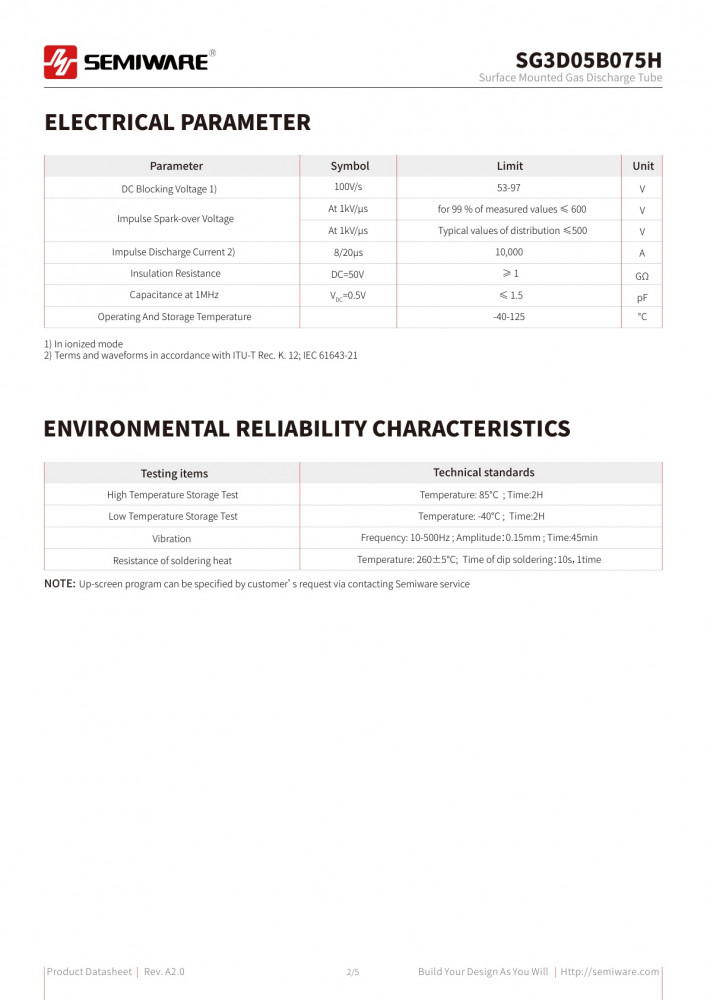SG3D05B075H datasheet page 2