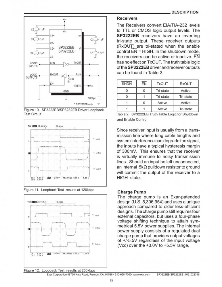 SP3232EB technical document page 9