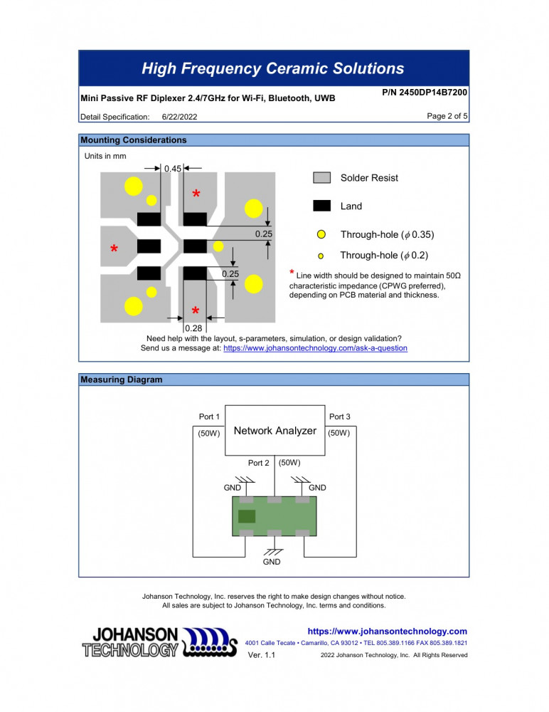 2450DP14B7200T datasheet page 2