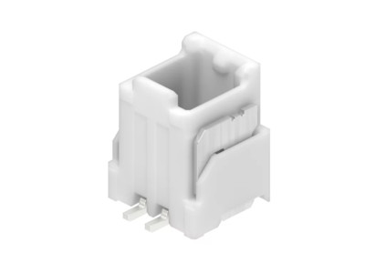 Micro-One Wire-to-Board Header, Vertical, 2.00mm Pitch, Single Row, Glow-Wire Capable, Surface Mount, 4 Circuits, Tin-Bismuth Plating, Natural, with Potting Capability, with Cover Tape
