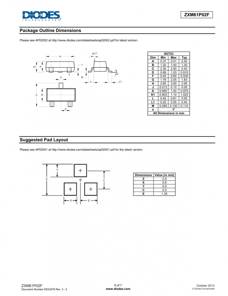 ZXM61P02FTA datasheet page 6
