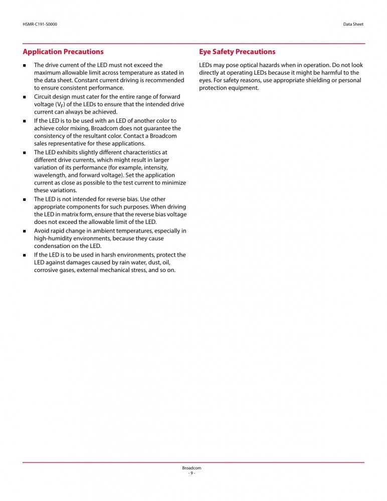 HSMR-C191-S0000 datasheet page 9
