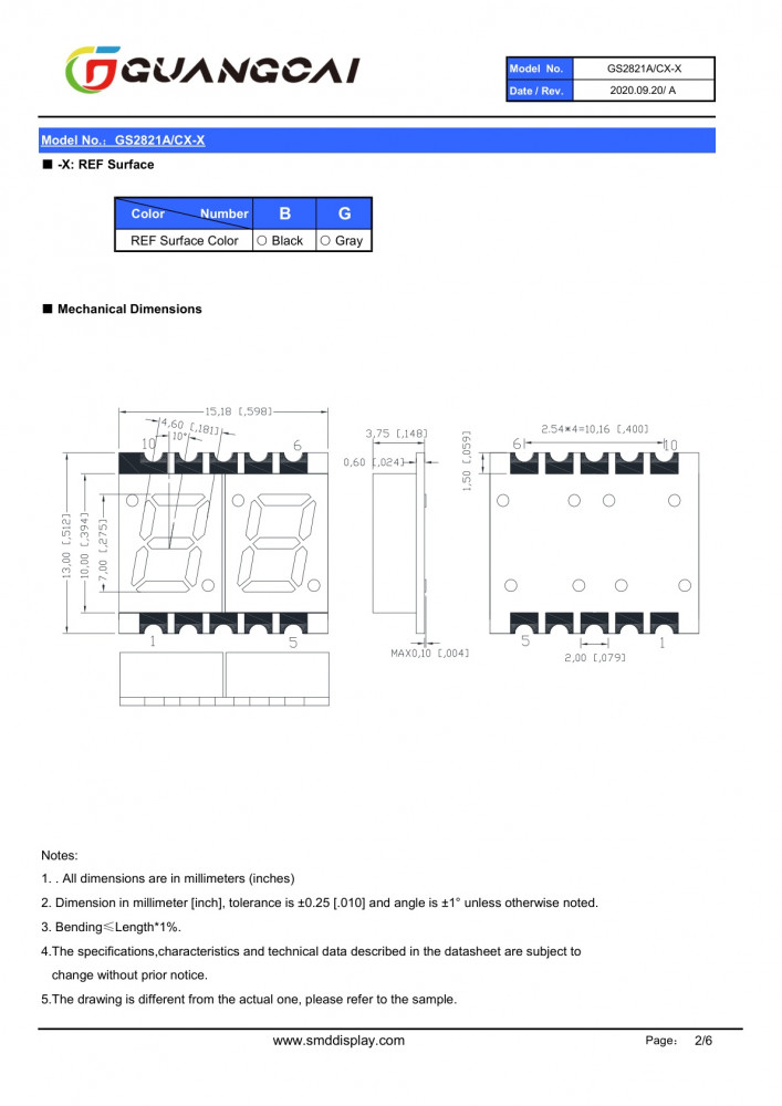 GS2821CR-G datasheet page 2