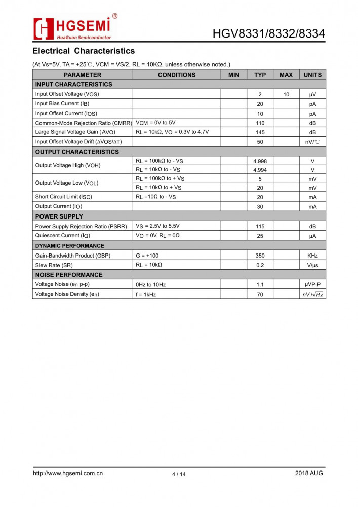 HGV8332MM/TR datasheet page 4