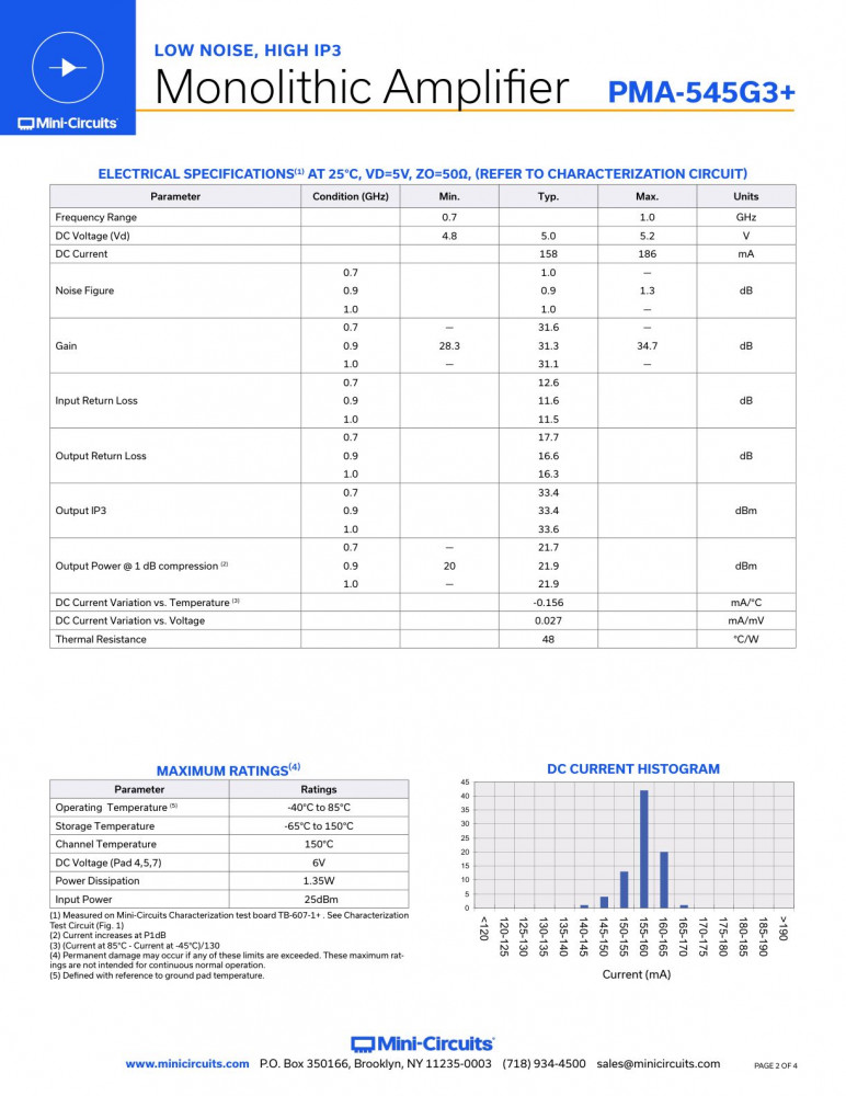 PMA-545G3+ datasheet page 2