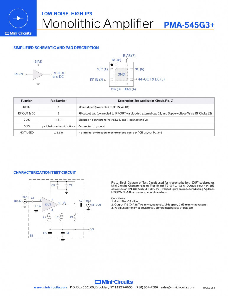 PMA-545G3+ datasheet page 3