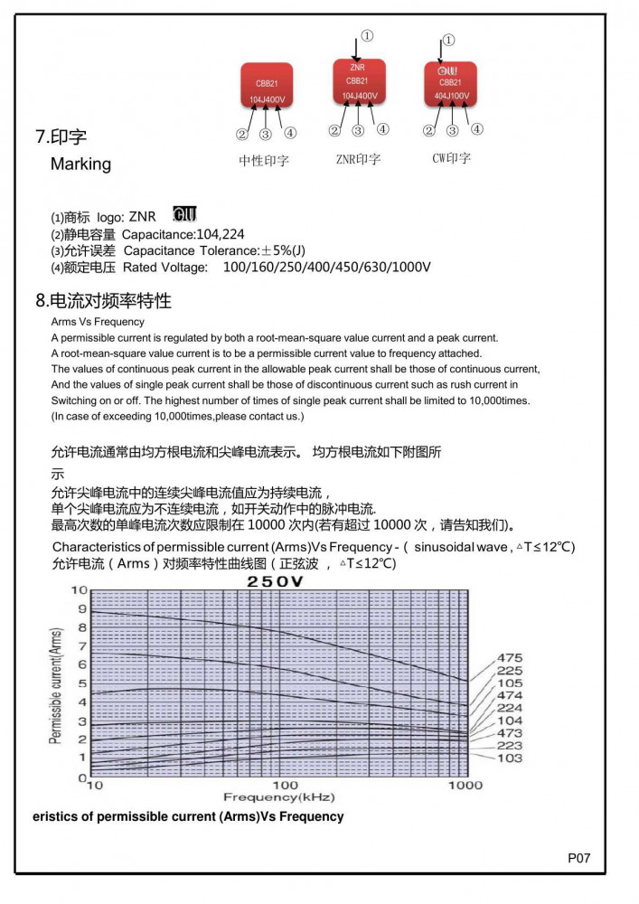 Dersonic CFC2G474JG0590 specification page 7