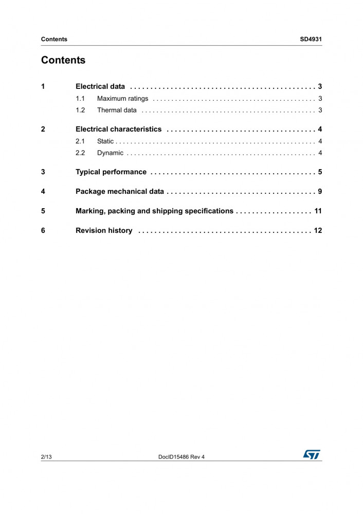 SD4931 datasheet page 2