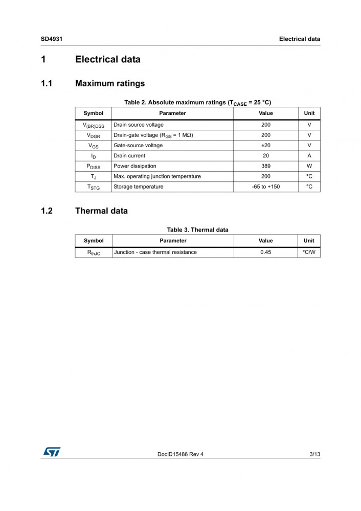 SD4931 datasheet page 3