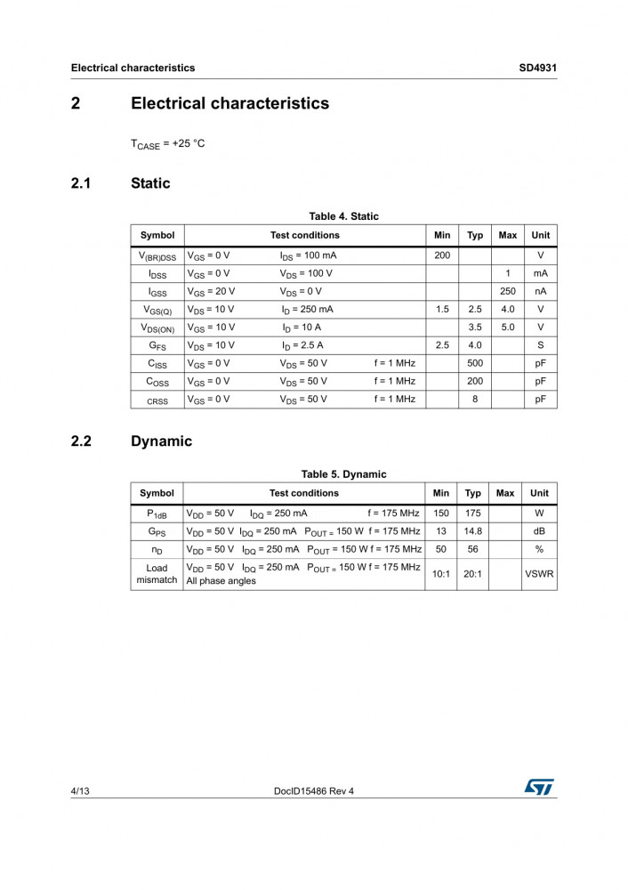 SD4931 datasheet page 4
