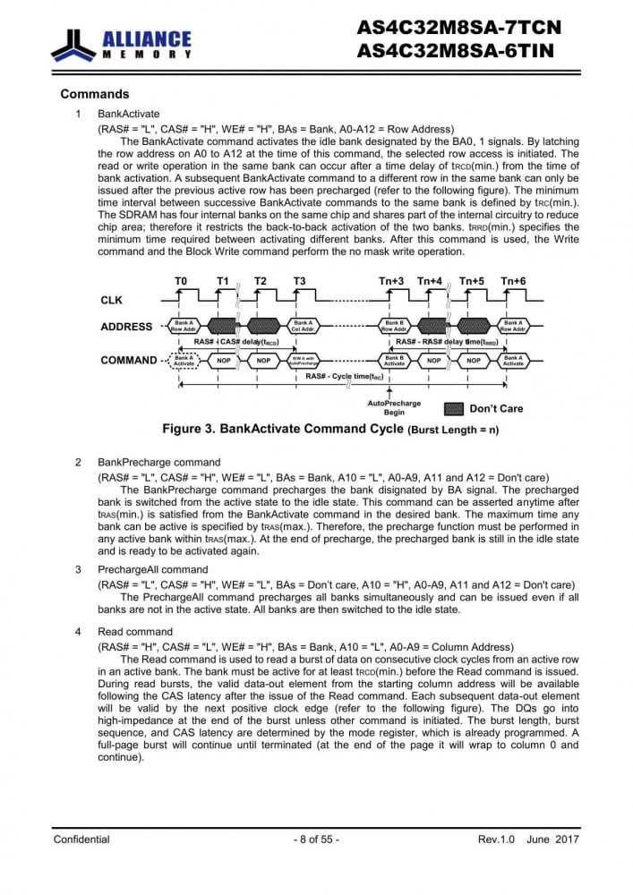 AS4C32M8SA datasheet page 8