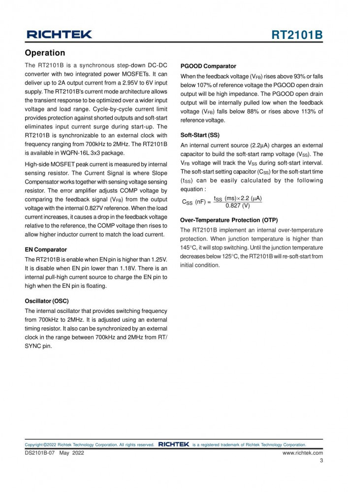 RT2101B datasheet page 3