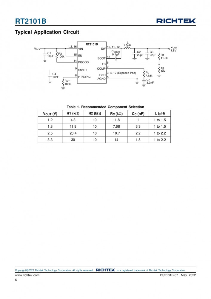 RT2101B datasheet page 6