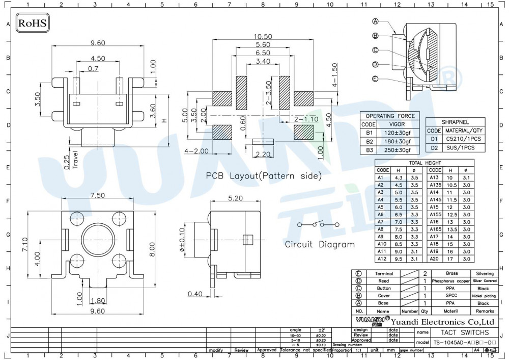 TS-1045AD-A8B2-D2 product document page