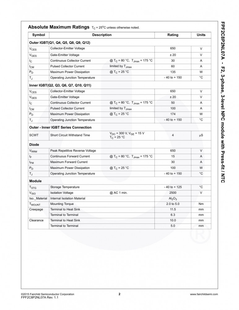 FPF2C8P2NL07A datasheet page 3