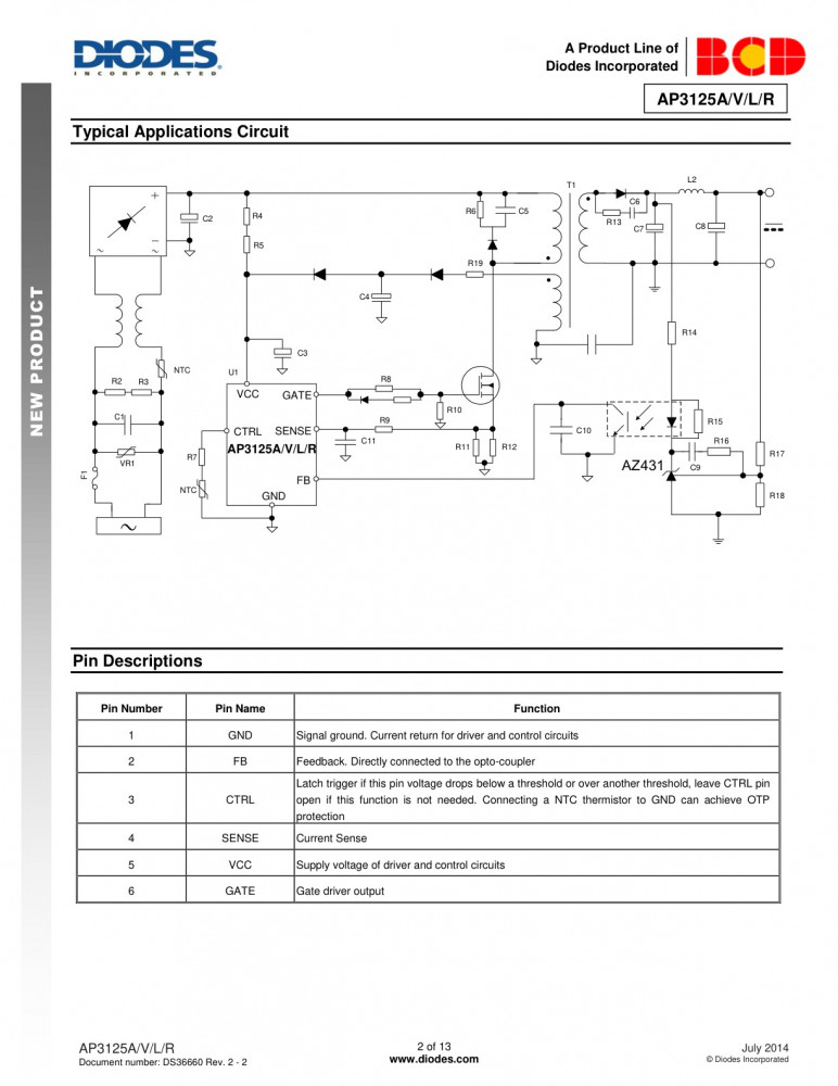AP3125A datasheet page 2