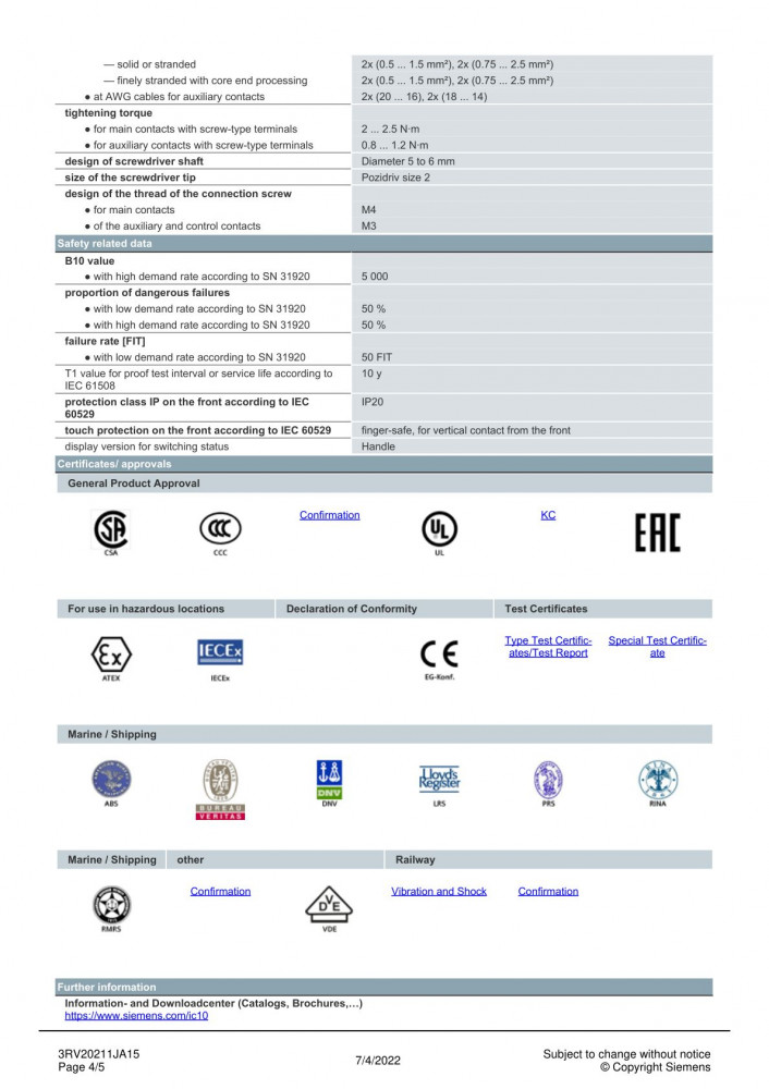 3RV20211JA15 datasheet page 4