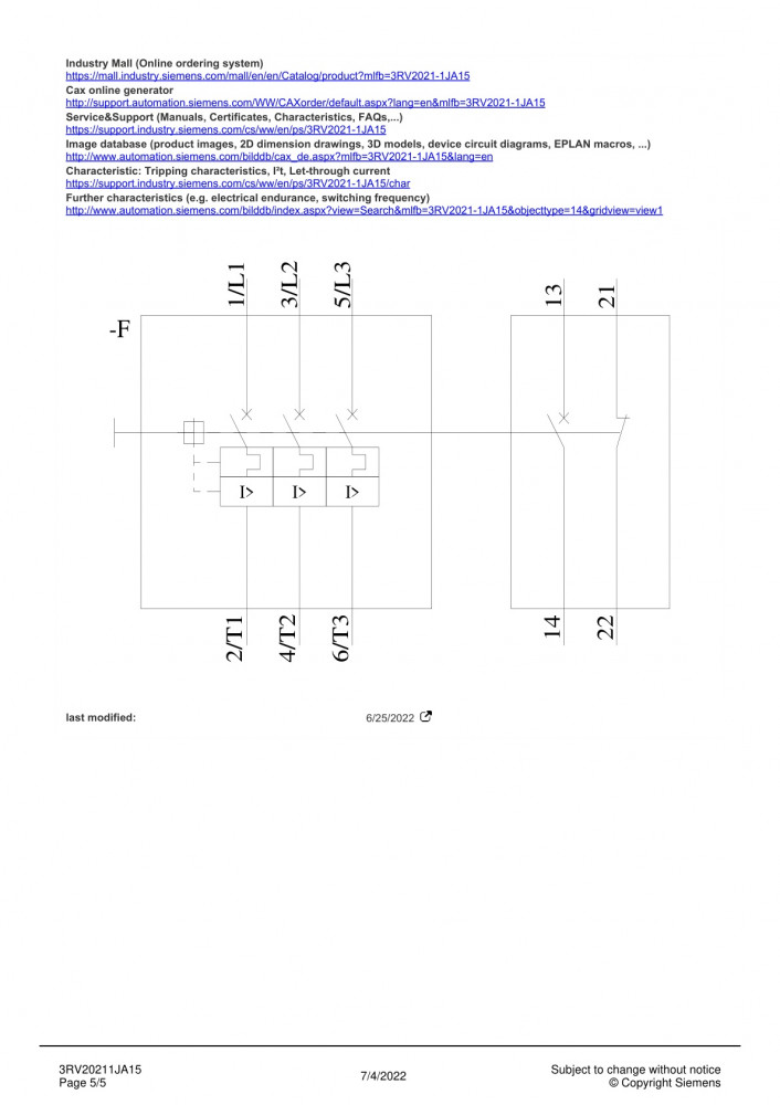 3RV20211JA15 datasheet page 5