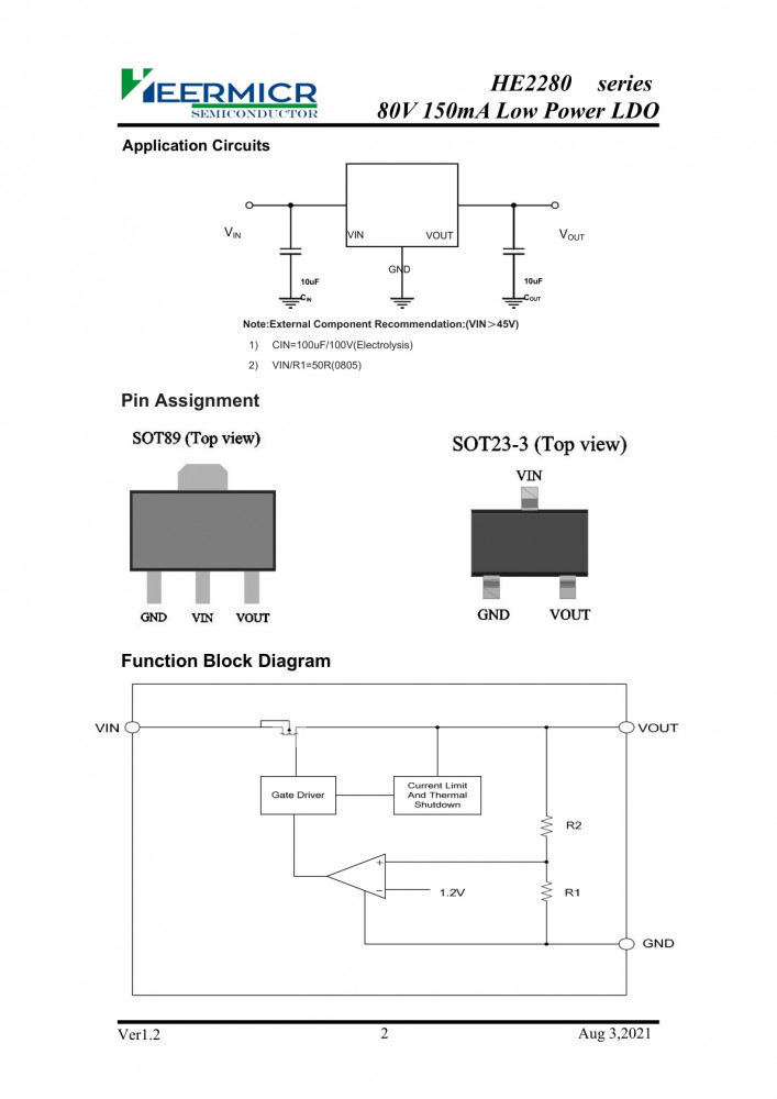HE2280 datasheet page 2