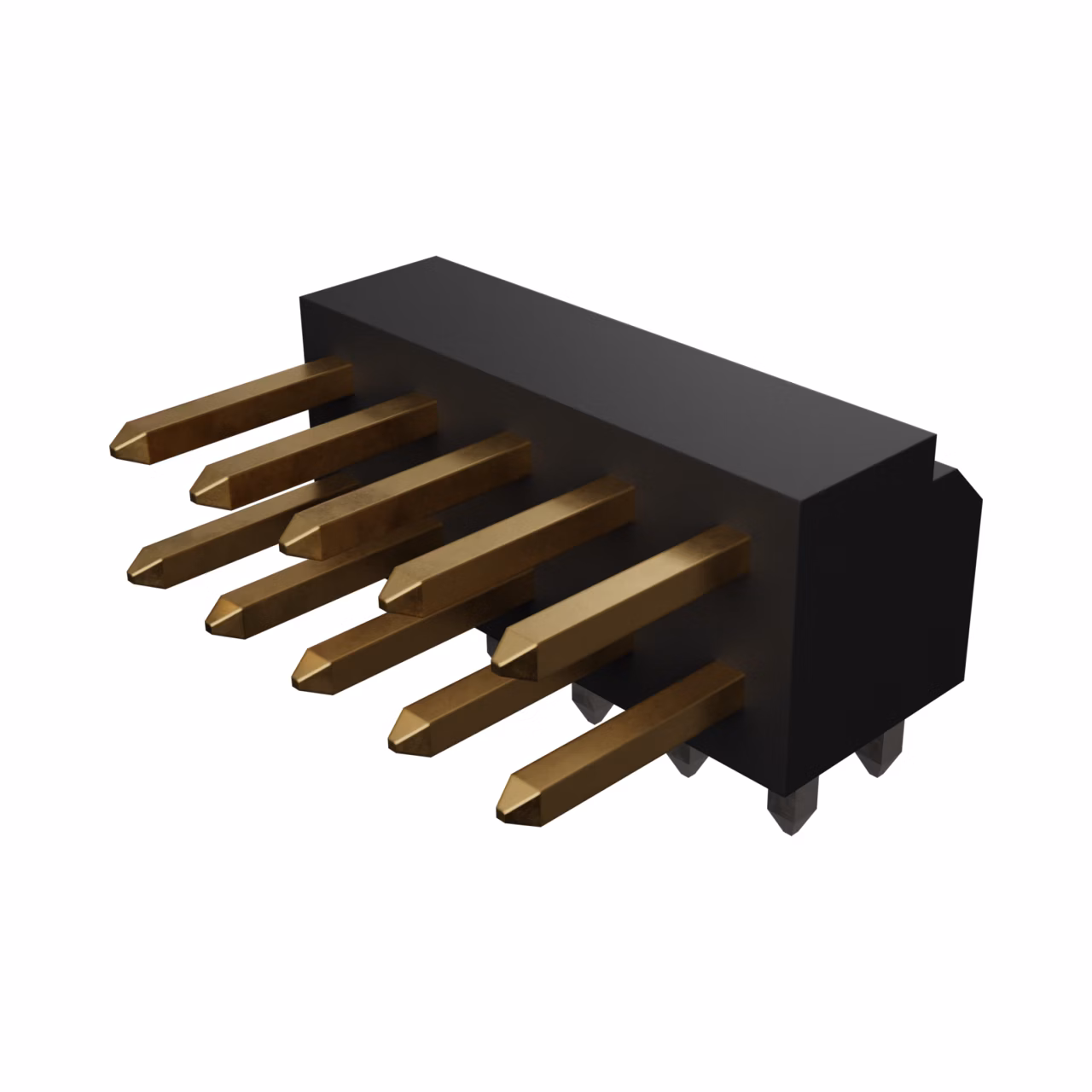 2.00mm Pitch Milli-Grid Header, Right-Angle, Through Hole, 10 Circuits, 0.05µm Gold (Au) Plating, Mating Pin Length 4.00mm, Tail Length 1.85mm, Tray, Lead-Free for sale